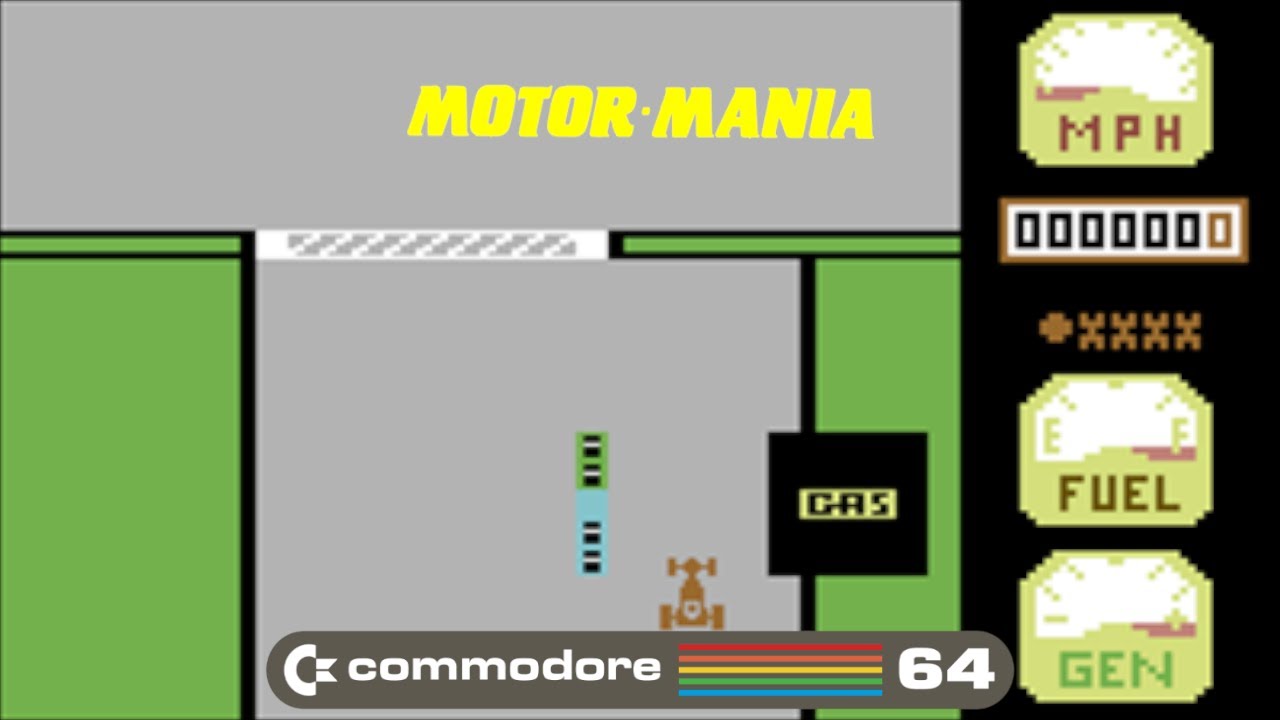 Motor Mania | Commodore 64 short gameplay - YouTube