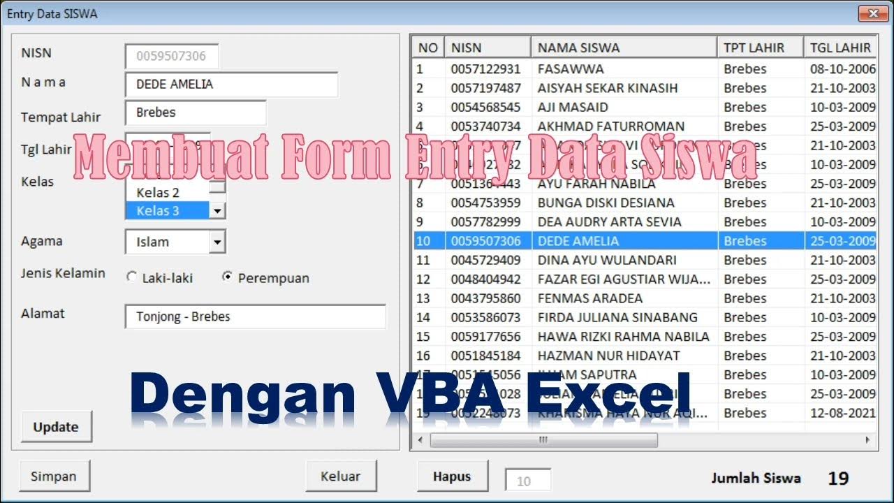 MEMBUAT FORM ENTRY DATA DENGAN VBA EXCEL - PARI JARA CHANNEL - YouTube