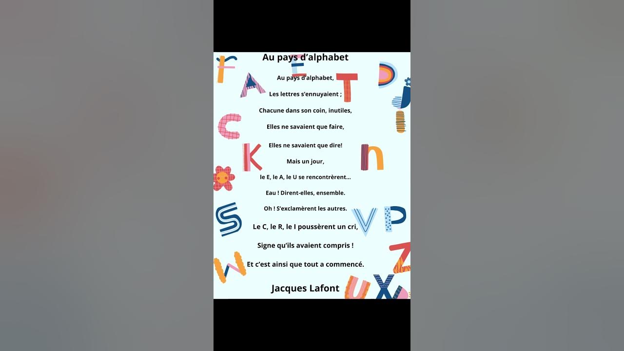Aprende frances - poesia del alfabeto - Poésie et l'alphabet en ...