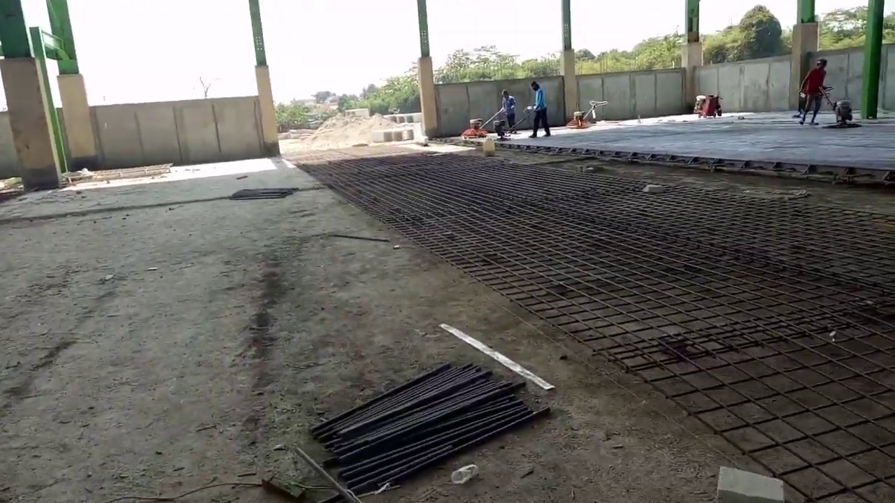 metode kerja pengecoran lantai gudang sistem papan catur melajur ...