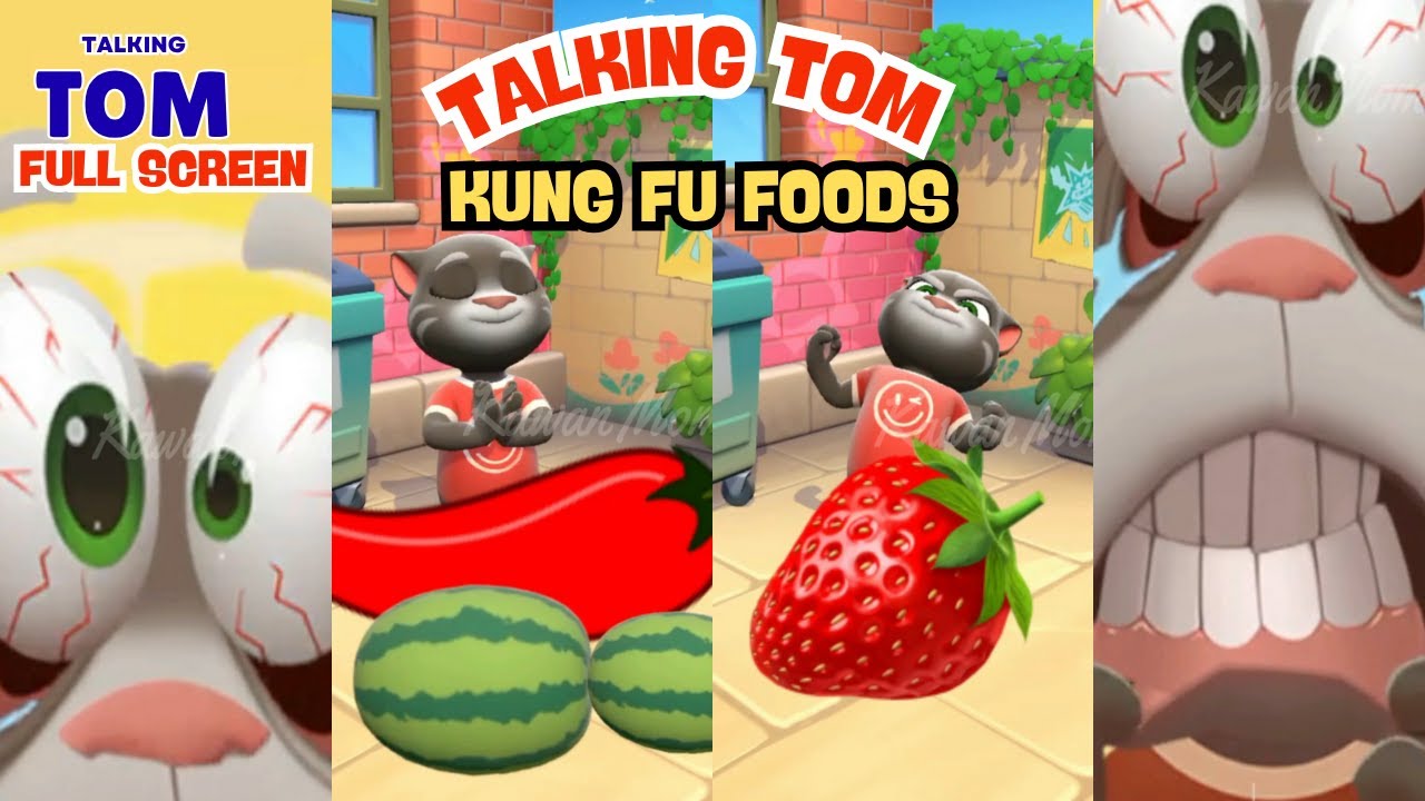 Talking Tom 2025 Slice KUNG FU All Fruits Foods || Talking Tom Cat 2025 ...