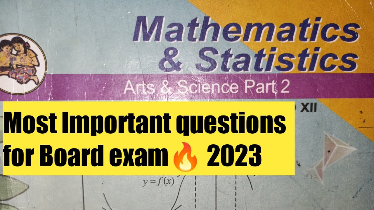 HSC Maths 2 Important Questions For Board Exam🔥 - YouTube