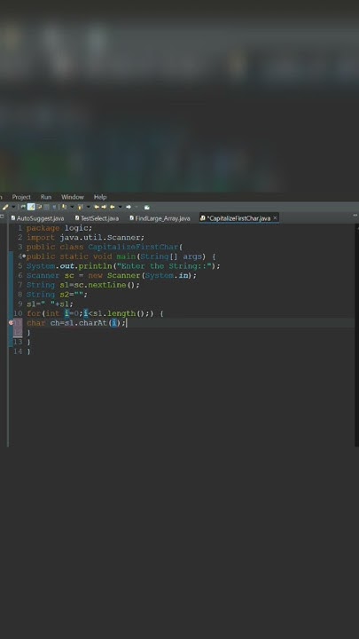 Capitalize first Character of each words of a String line using Java #Java#Programming#Coding# ...