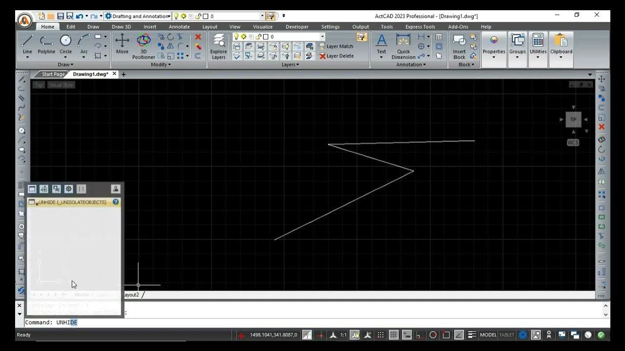 ActCAD│How to hide and unhide object in ActCAD - YouTube