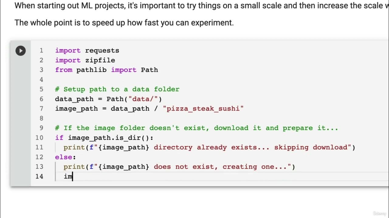 3 Downloading a Custom Dataset of Pizza, Steak and Sushi Images - YouTube