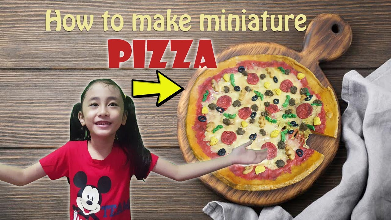 How to make REAL LIKE miniature pizza Clay art tutorial #polymerclay # ...