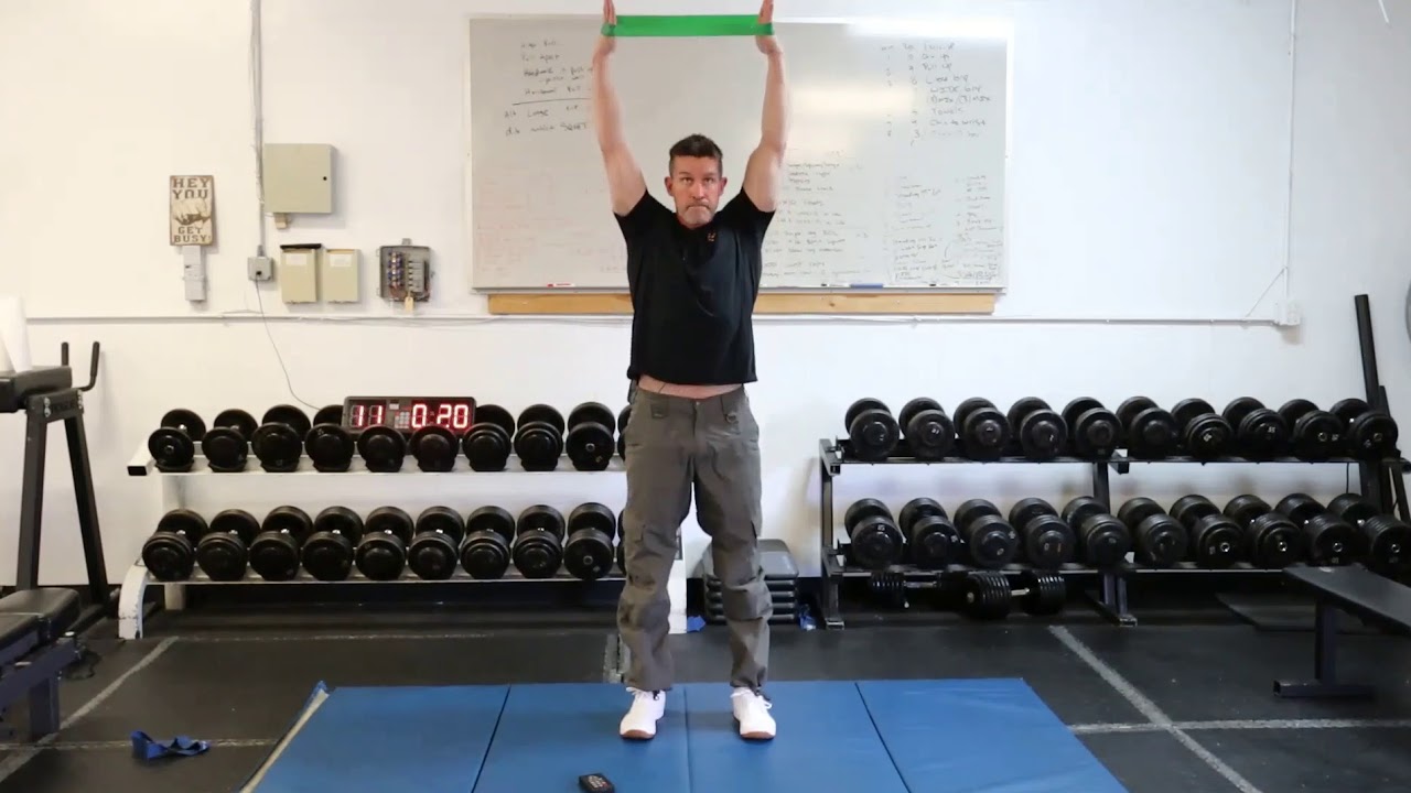 Mini Band Overhead Raise - YouTube