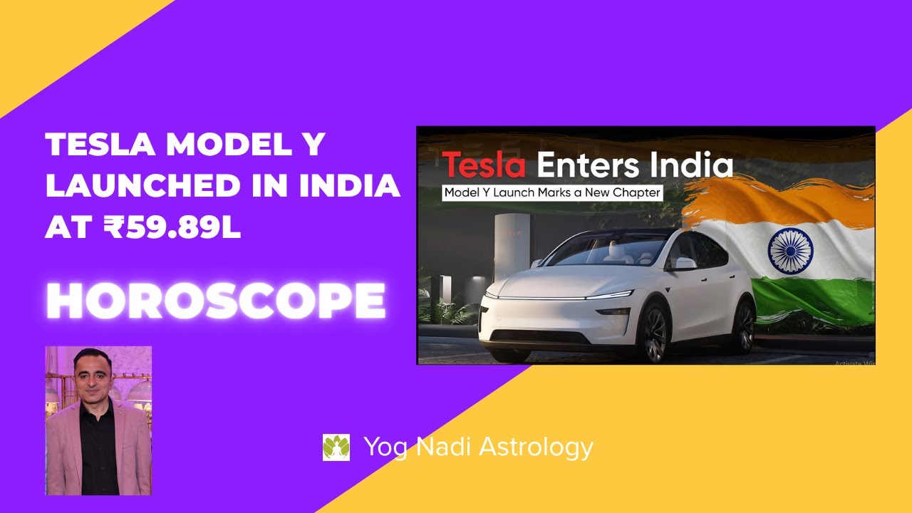 Tesla Car model Y launched in india astrology kundli birth chart astro ...