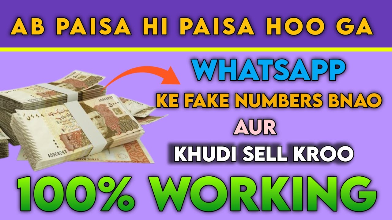 How to Earn Money From Whatsapp Fake Number || New method||+1 fake ...