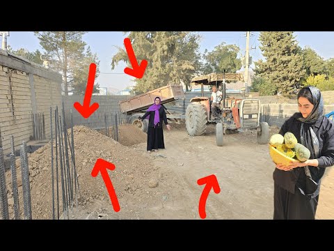 The beginning of a day full of hope: The house was leveled and ready with a loader! 🙏❤️