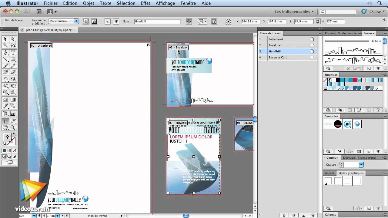 Illustrator CS5 : Travailler avec les plans de travail - YouTube