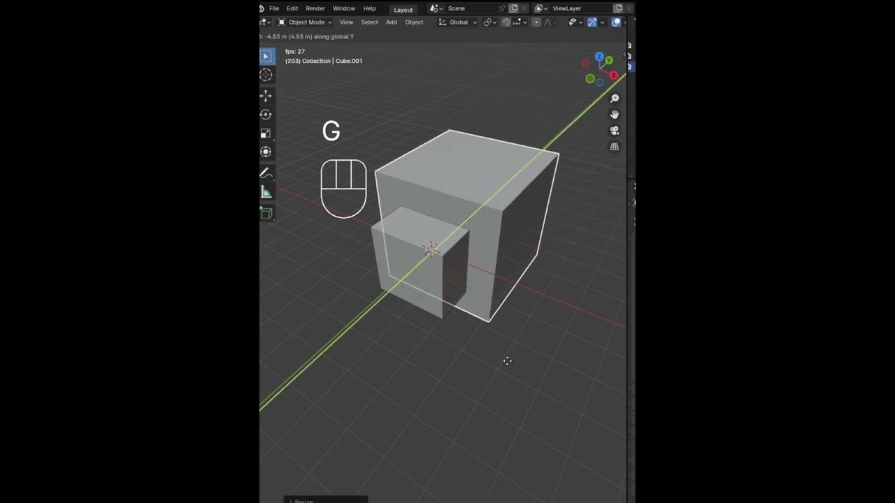 blender 3d pemula menggunakan fungi dasar blender | Screencast Keys instructions - YouTube