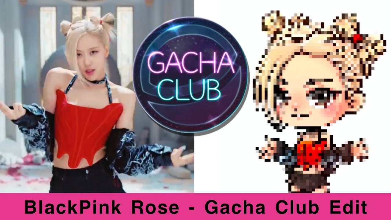 💖Draw Gacha Club Edit Rose BlackPink - Pink Venom Outfit 😳 #gachaedit # ...