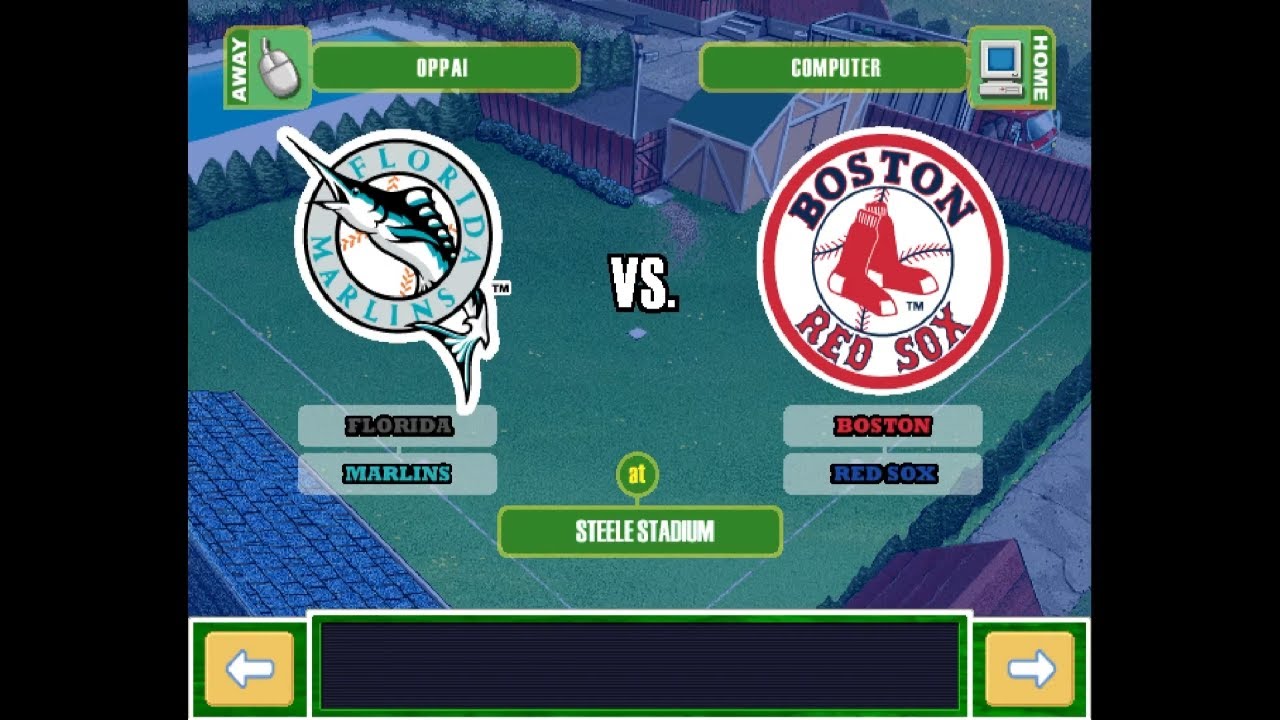 Backyard Baseball 2001 (PC) (Florida Marlins Season) Game #11: Marlins ...