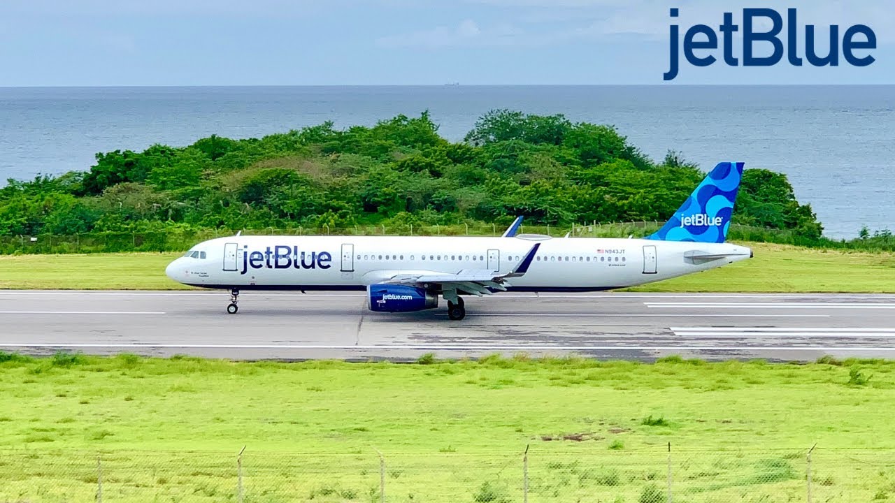 JetBlue Airways A321-231 (Ribbons Tail) Take Off + Landing At Grenada ...
