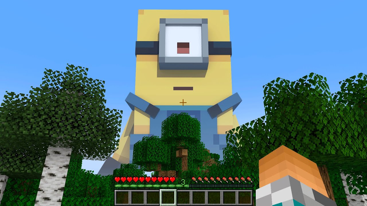 ESSA CRIATURA GIGANTE invadiu MEU MUNDO no MINECRAFT! - YouTube