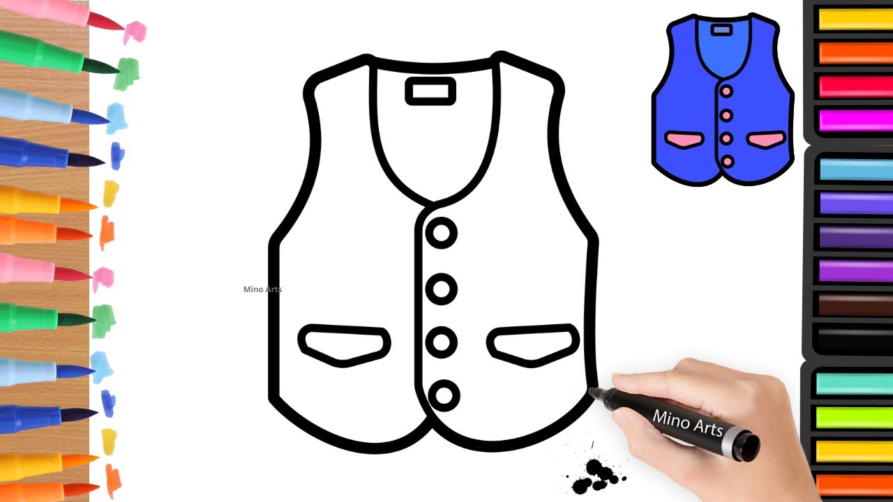 Waistcoat Drawing!! || How to Draw a Vest Easy Step by Step @minoarts # ...