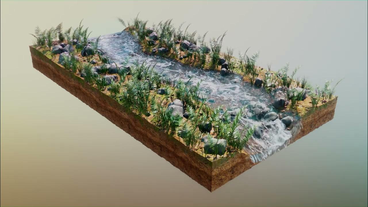 houdini river fluid flip simulation - YouTube