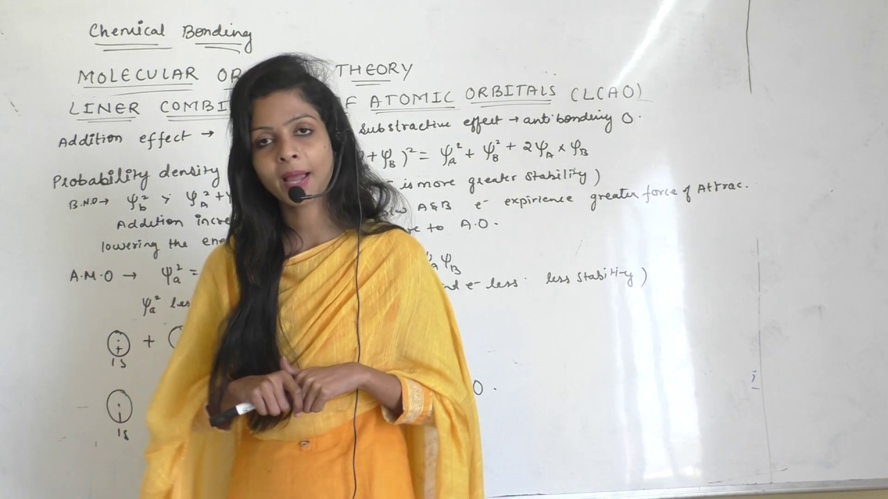 [LINEAR COMBINATION OF ATOMIC ORBITALS] (LCAO)"molecular orbital theory ...