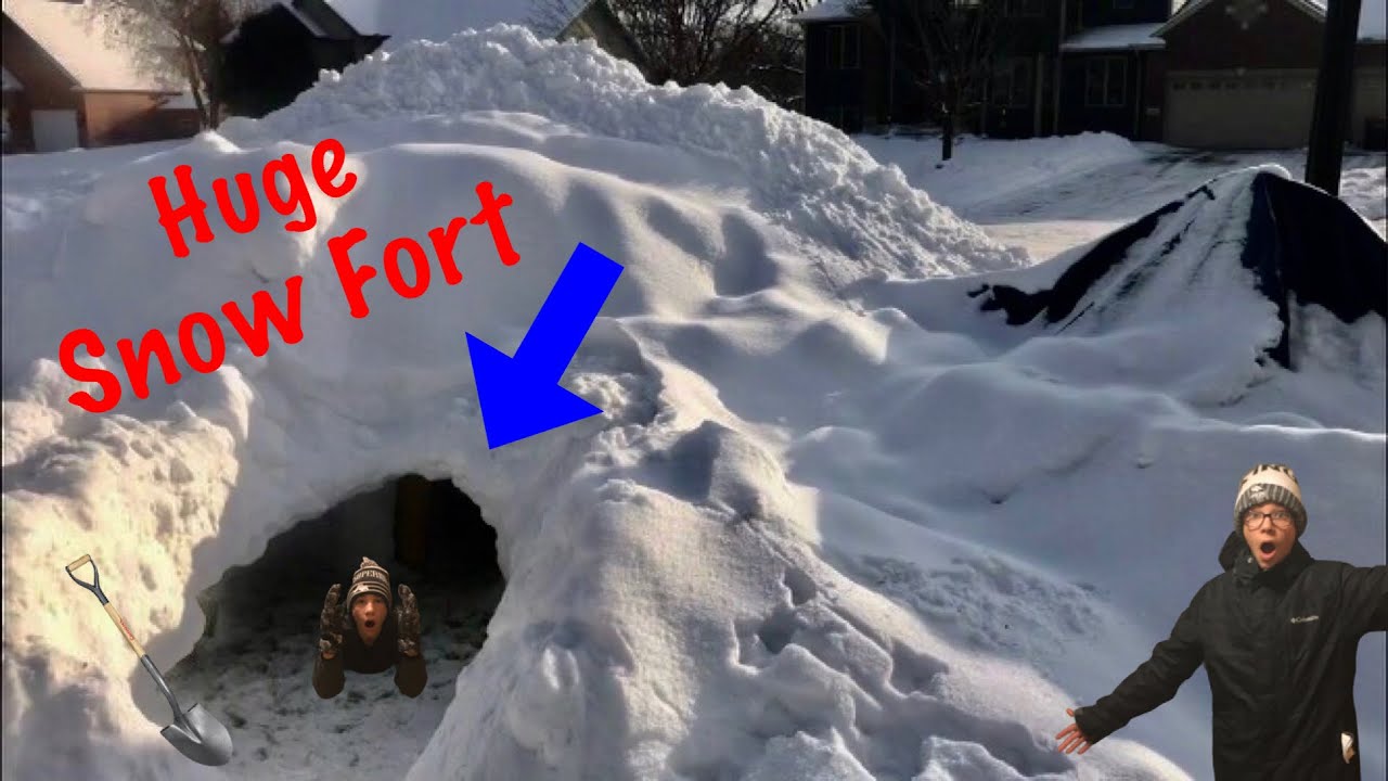 WE BUILT A SNOW Bunker/House!!! (Part 2) |4 Days - YouTube