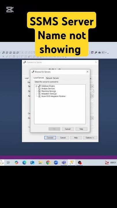 SSMS server name not showing #sqlserver - YouTube