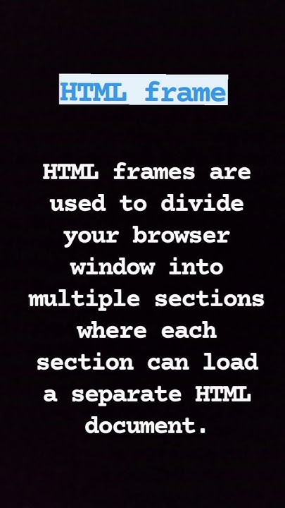 Html Frame 🖼️ Htmlbeginners Htmltutorial Htmlcssjavascript Interview Questions Coding