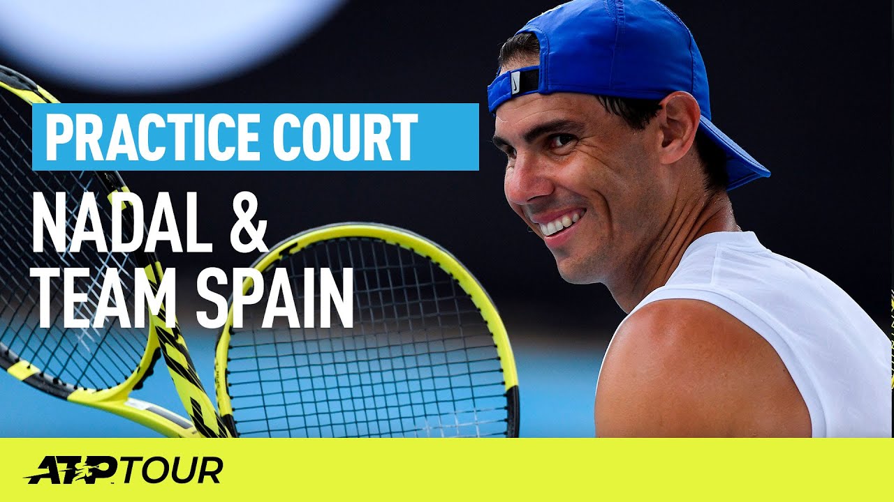 Nadal & Team Spain Practice | ATP CUP - YouTube