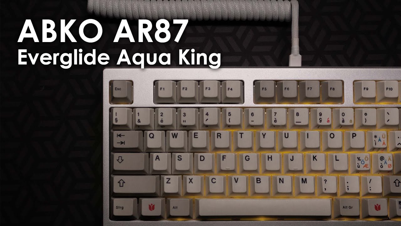 ABKO AR87 with Everglide Aqua King AR87 아쿠아킹 타건 - YouTube