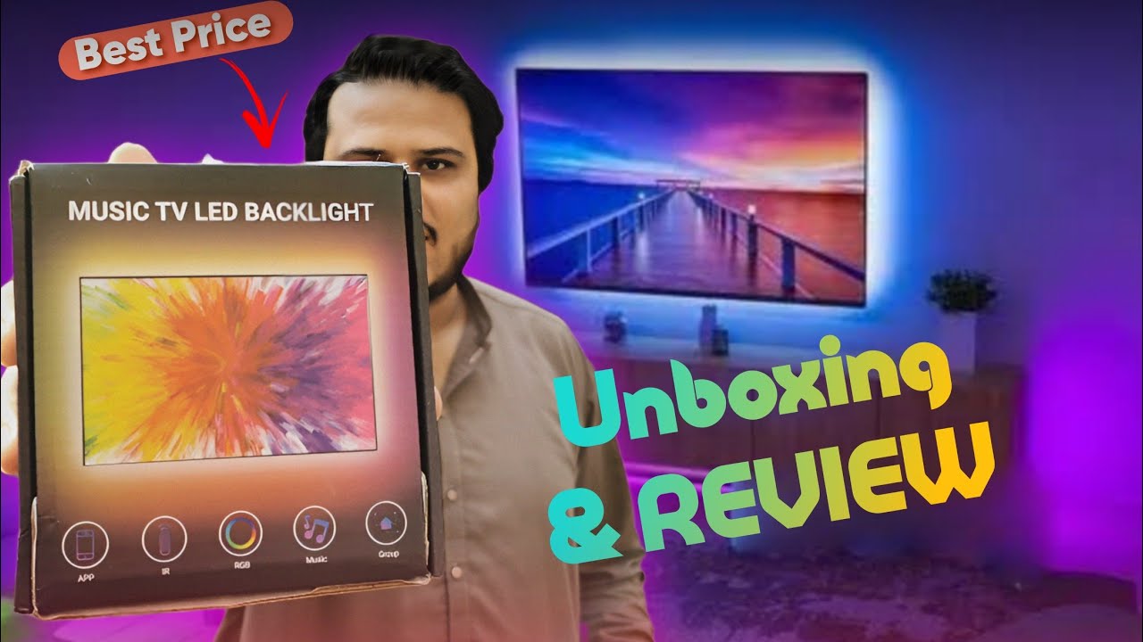 RGB Music Tv Strip Light Unboxing & Review by @YASEEN___vT @TechBurner ...