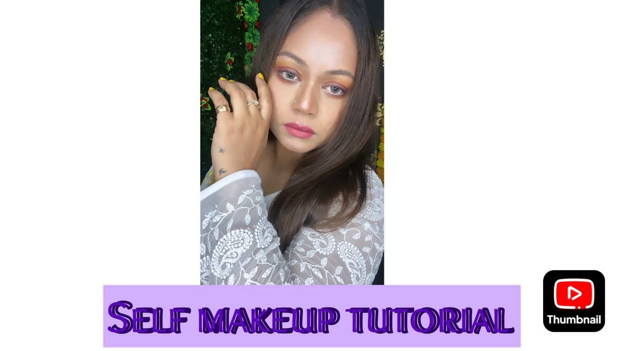 🌻self makeup tutorial 🌻 - YouTube
