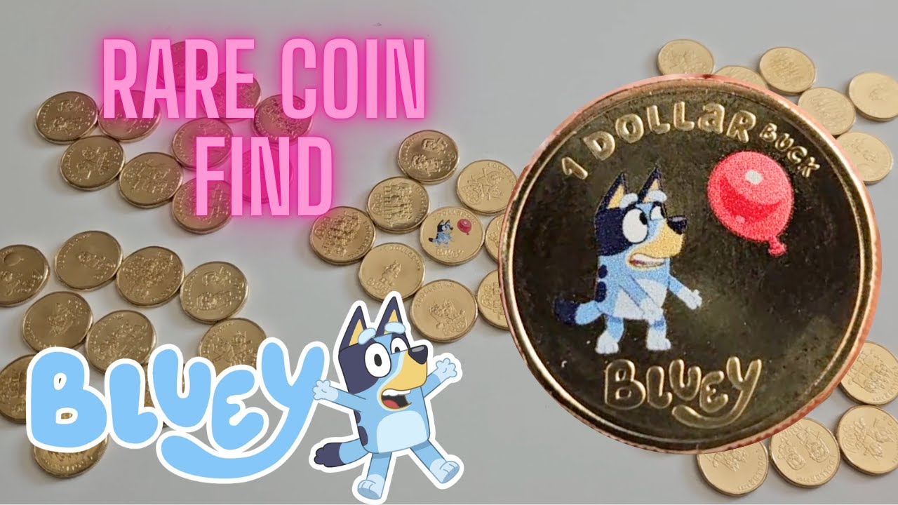 RARE BLUEY COLOURED COIN - 10 coin roll colour coin chance unboxing ...