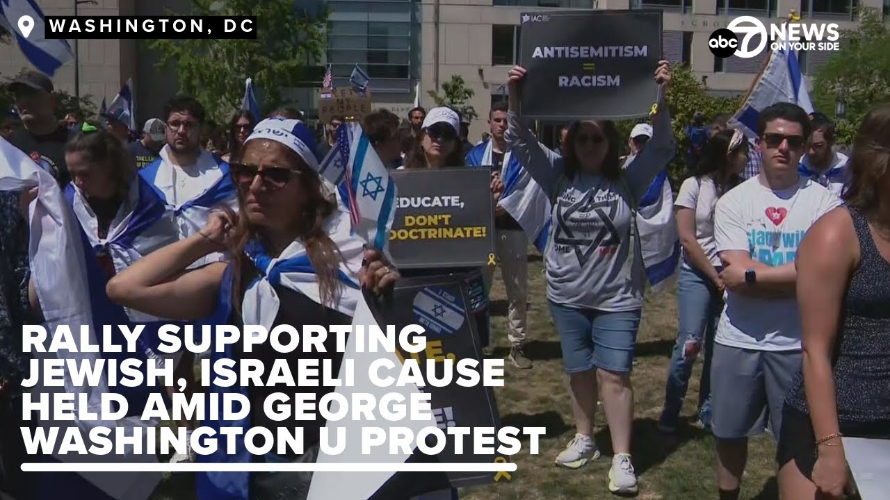 WATCH: Jewish students at George Washington University hold rally - YouTube