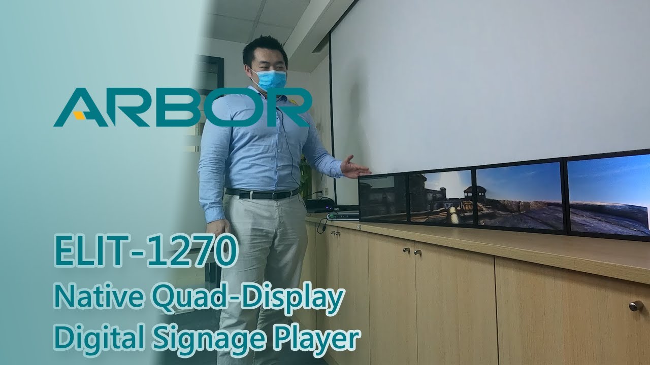 Quad-Display Digital Signage Player - ELIT-1270 Multi-Display Terminal ...