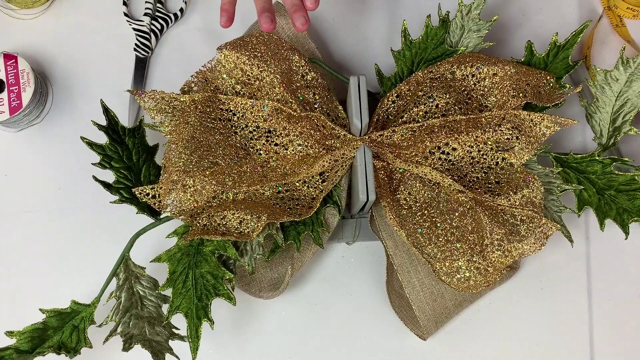 Beautfiul Fall Seasonal Wreath Bow - YouTube