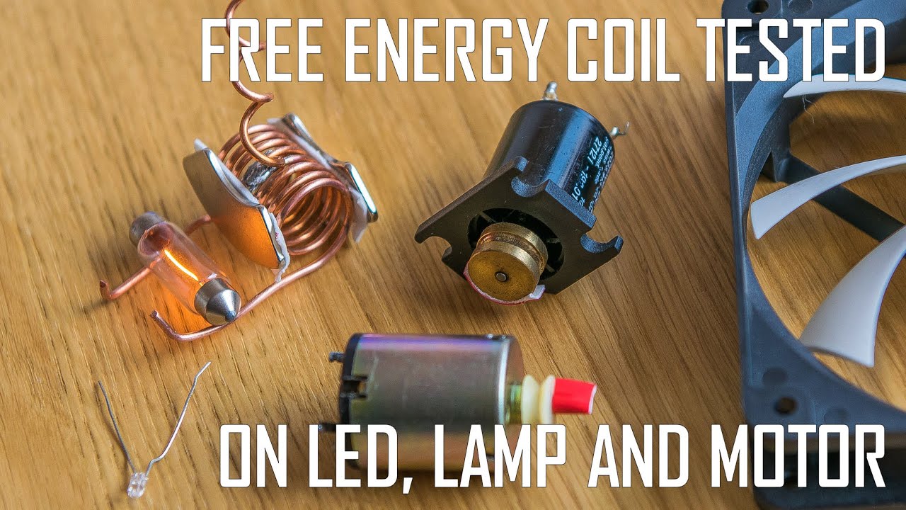 free energy coil powering LED, lamp and motors - YouTube