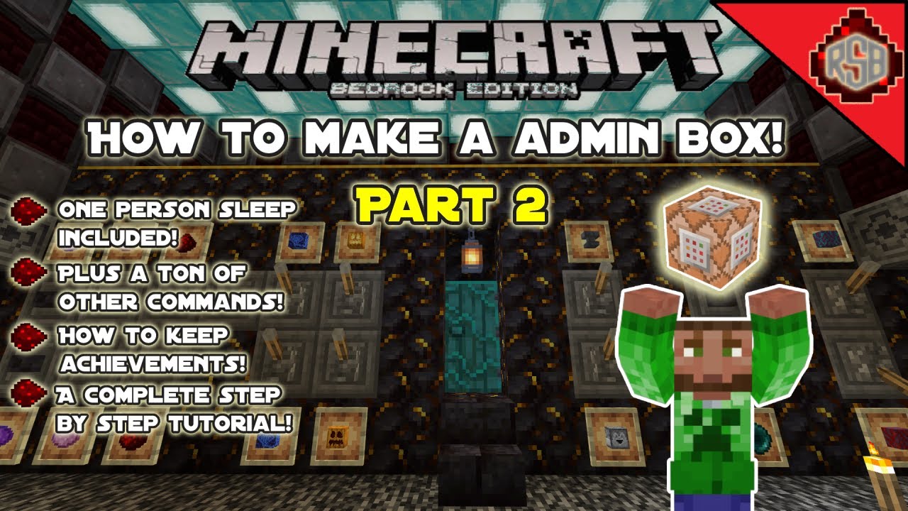 How to make an admin box! (Part 2/3) (Bedrock!) - YouTube