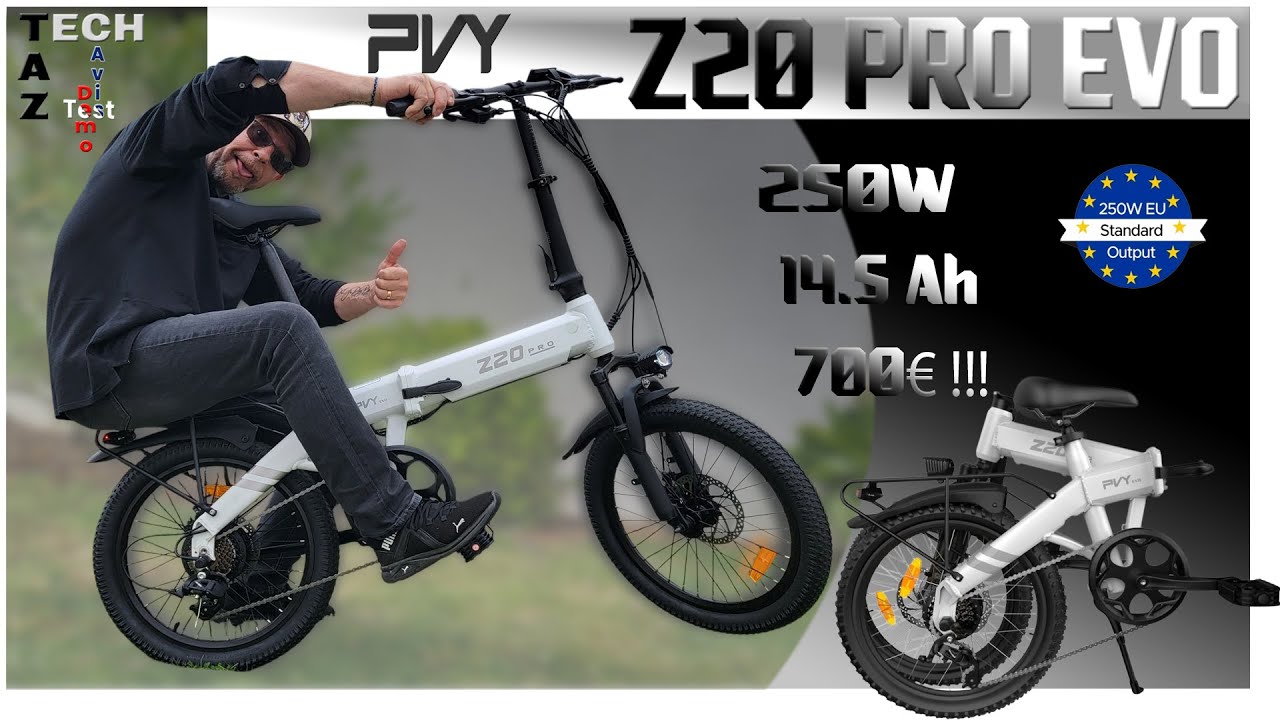 PVY Z20 Pro EVO Vélo 20" pliant à capteur de couple - Test Démo Avis ...