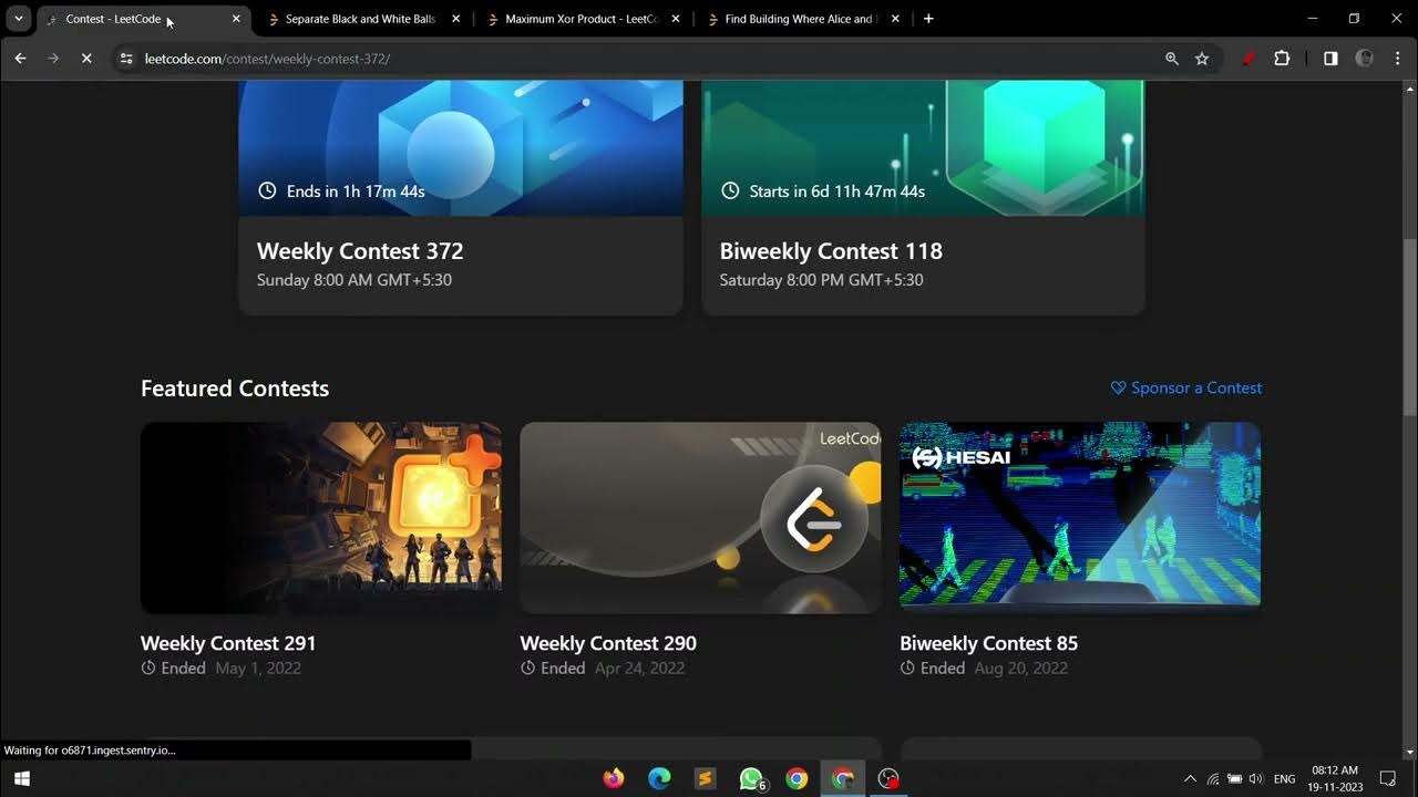 Leetcode Weekly Contest 372 2 Solutions Screen Cast Youtube
