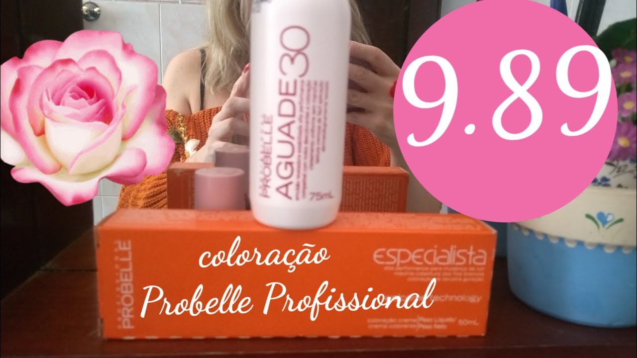 coloração Probelle Profissional 9.89 - YouTube