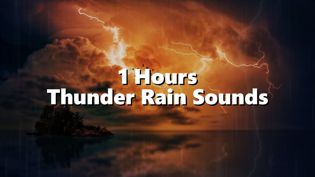 [Thunder Rain Sounds⛈️] 1 Hours Thunder Struck, Rumbling Sounds, White ...