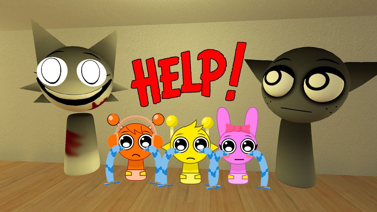 Save Little Sprunkies from Nightmare Wenda and Gray in Gmod! - YouTube