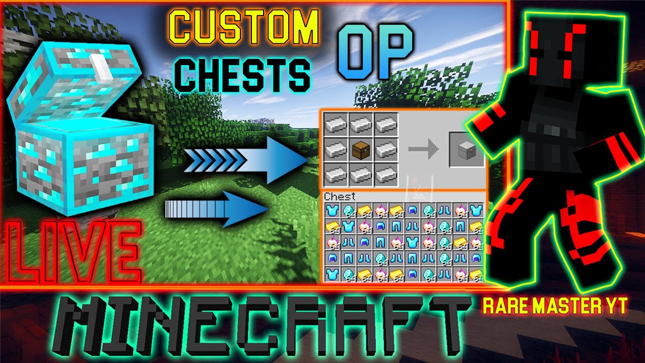 MINECRAFT But Custom Chest - OP LOOT 🔥 | Live Stream - YouTube
