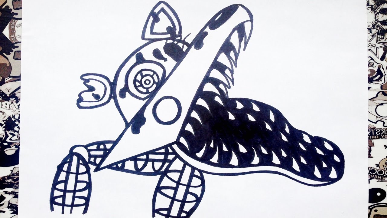 Como dibujar a nightmare mangle de five nights at freddy's 4 | how to ...