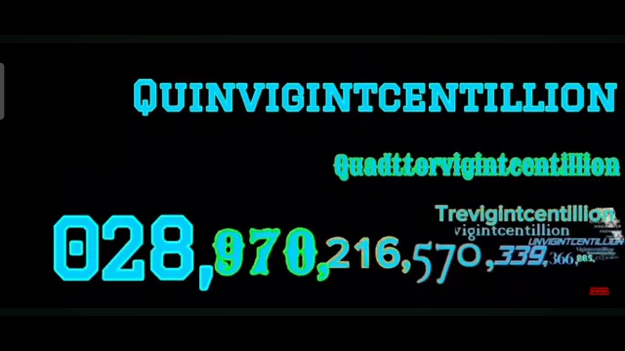 0 to Trigintcentillion - YouTube