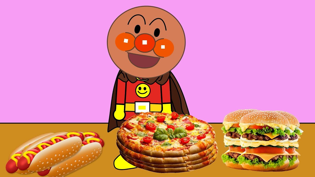 ピザを食べるアンパンマン | Anpanman eating pizza - YouTube