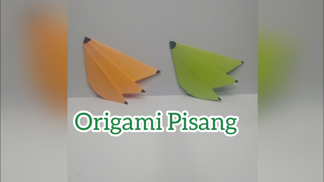 Melipat bentuk pisang dengan kertas origami...// origami pisang - YouTube