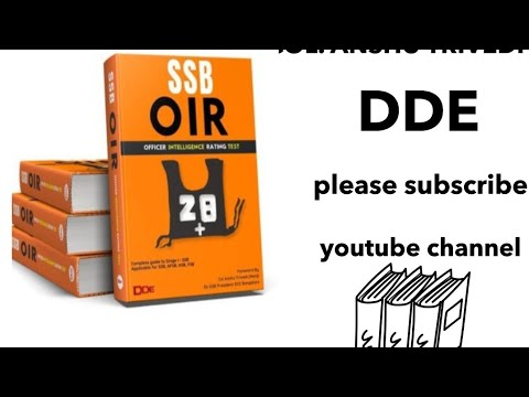 ssb book review #dde #ssb oir by COL.ANSHU #share #subscribe #nda 2024 ...