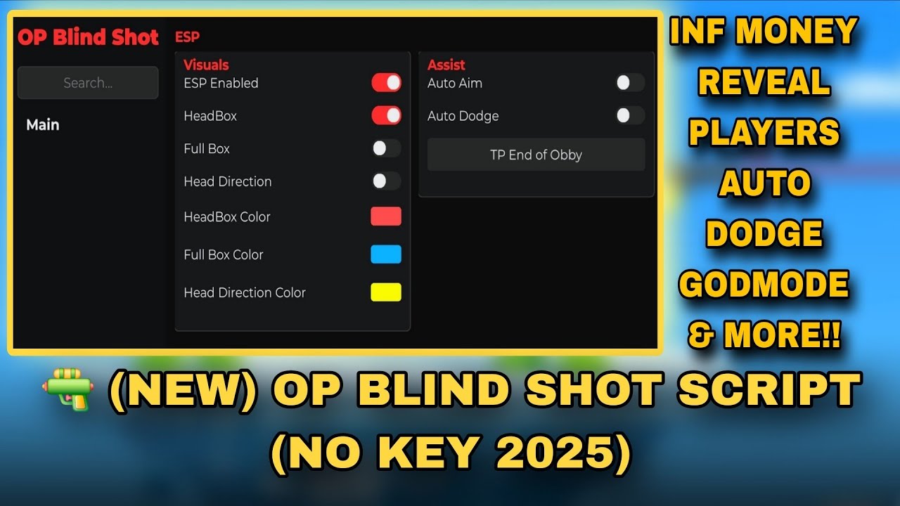 🔫 (NEW) OP BLIND SHOT SCRIPT | Inf Money, Reveal Players, Auto Dodge ...