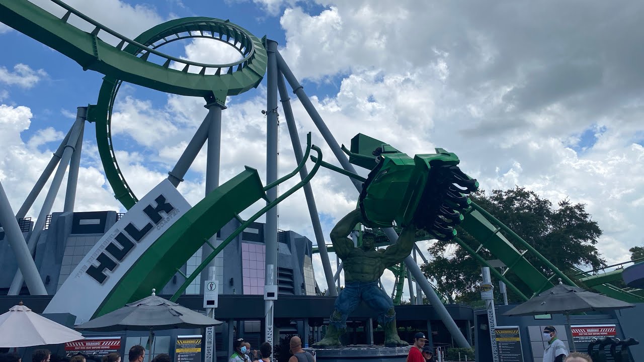The Incredible Hulk Coaster Off-Ride POV - YouTube