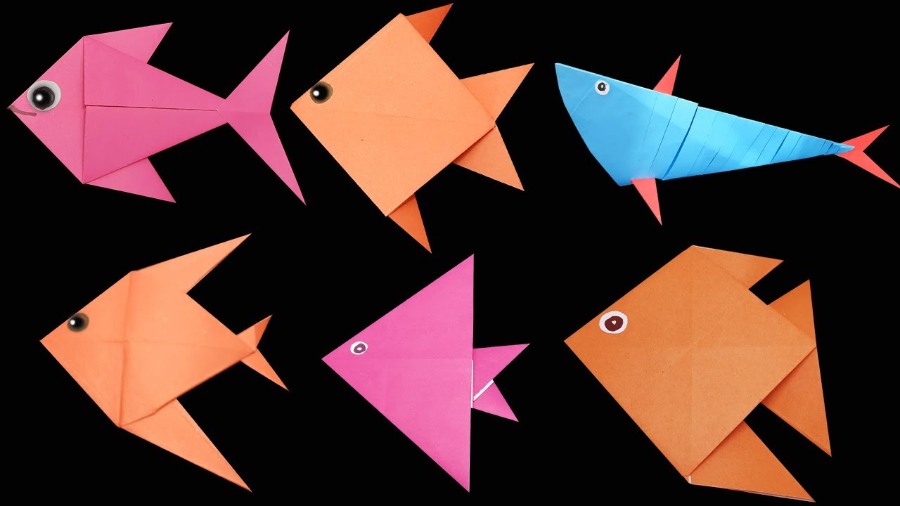 6-origami fish easy | How to make a origami Paper fish Easy step by ...